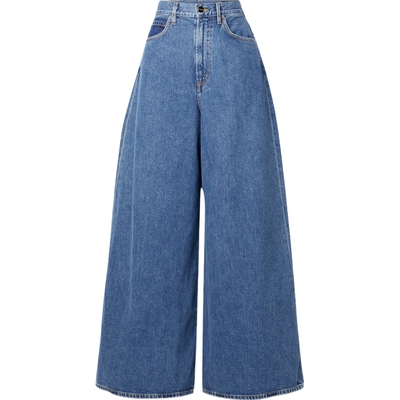 GOLDSIGN 简约休闲高腰阔腿牛仔裤四季款百搭基础