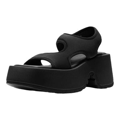 Thirty More魔术贴厚底凉鞋女2026夏季新款松糕底露趾百搭凉鞋子