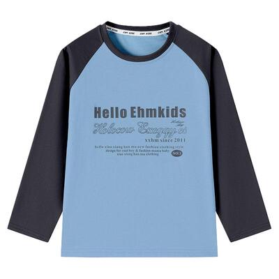 小象汉姆圆领撞色长袖T恤亲肤