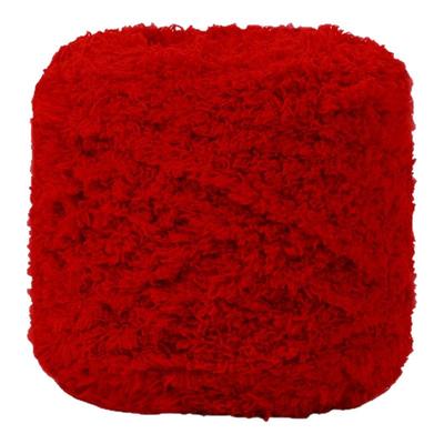 珊瑚绒毛线团织围巾手工diy编