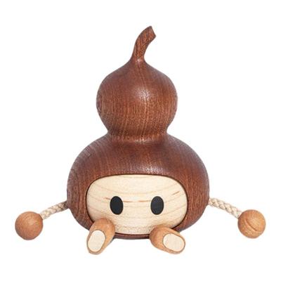 原创设计实木小福禄葫芦可爱摆件