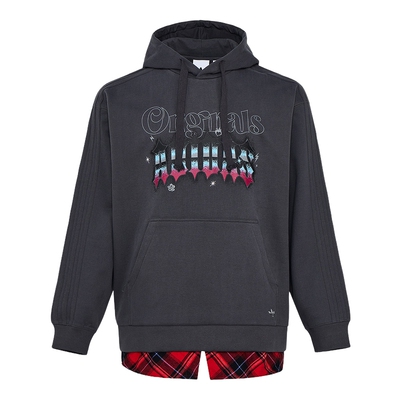 adidas阿迪达斯三叶草情人节款街头风套头衫春中性连帽卫衣KT6373