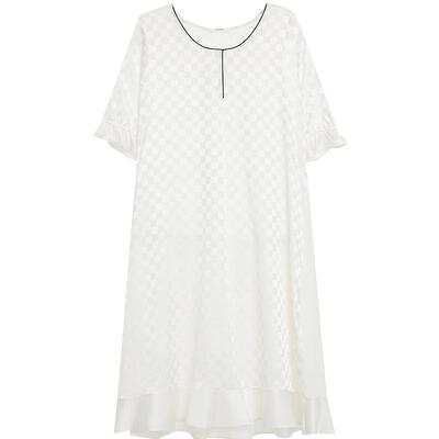 爱慕春日和风睡衣女26春夏含桑蚕丝可外穿中长裙家居服AM44C531