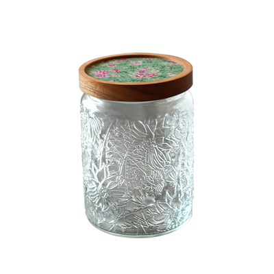 花繁|复古浮雕玻璃罐系列2号