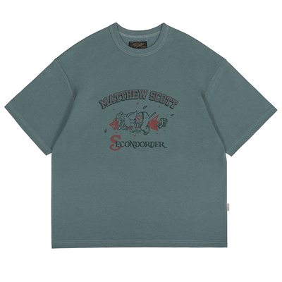 Secondorder短袖日式休闲重磅T恤