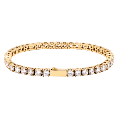 GRGR18K金色钛钢网球手链