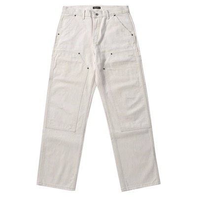 柴米长裤水洗破洞伐木工牛仔裤