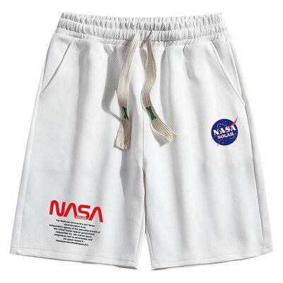 NASA联名运动夏季短裤美式