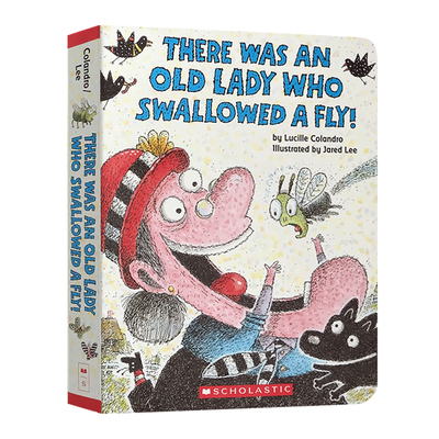 有个老婆婆吞了一只苍蝇英文绘本