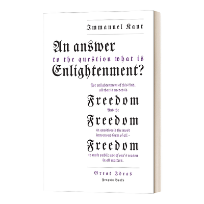 英文原版 An Answer to the Question  What is Enlightenment 康德 对什么是启蒙运动的回答 英文版 进口英语原版书籍