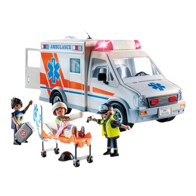 playmobil摩比世界警察救护车拼装男孩71232儿童玩具母亲节礼物