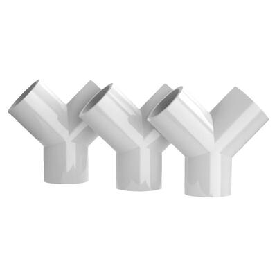 pvcY型三通接头斜三通三叉分叉管件塑料 鱼缸水管配件