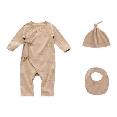YOUGE幼歌斜襟系带棉四季款爬服