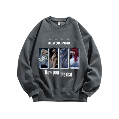 Blackpink粉丝HowYouLikeThat粉丝应援周边重磅纯棉卫衣男女同款