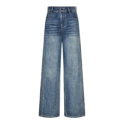moussy水洗阔腿牛仔裤