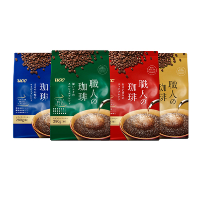 日本进口UCC悠诗诗职人焙炒咖啡粉浓厚/醇香/圆润/醇苦口感280g