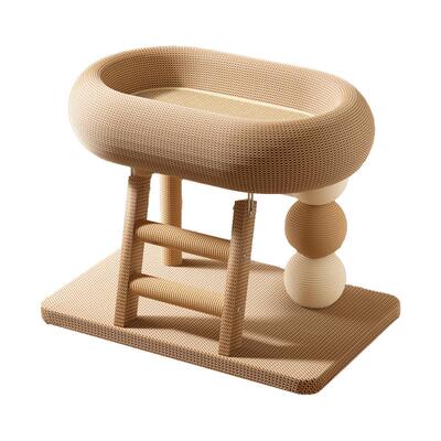 一体式磨爪攀爬躺卧猫抓板猫窝