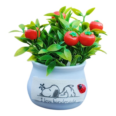 新款汽车仿真植物摆件车内用品