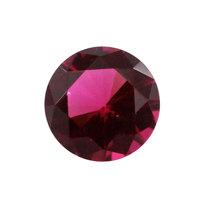 圆形5#玫红玻璃配饰裸石