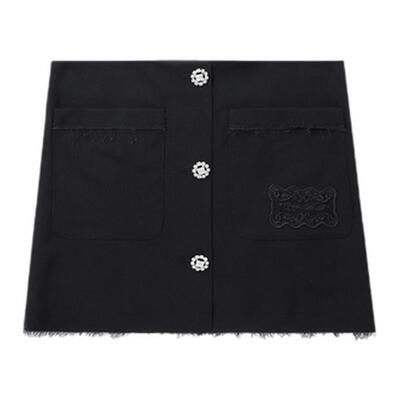 OFF-WHITE™女装毛边半身裙合身短裙030010XN
