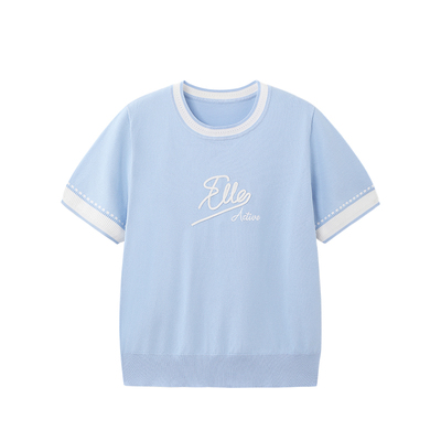 ELLEACTIVE女士短袖t恤针织衫