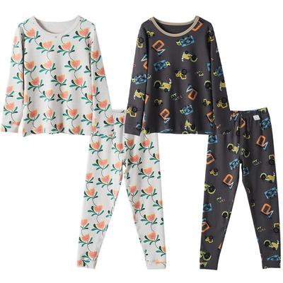 艺术印花新疆棉儿童秋衣裤套装