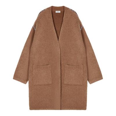 CRUSH泰迪圈圈装饰边大衣