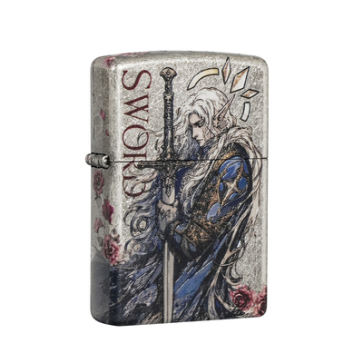 ZIPPO仿古银破碎王冠正品保证