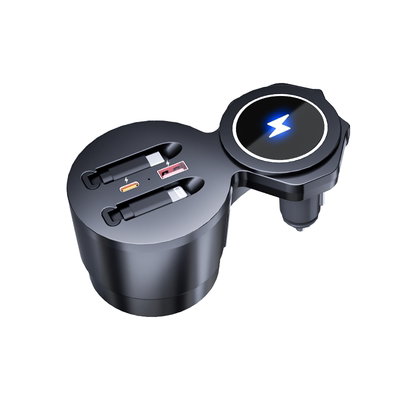 奥迪车载无线充电器双伸缩线