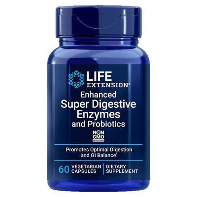 美国原装Life Extension Super Enzymes消化酶益生菌酵素60粒胶囊