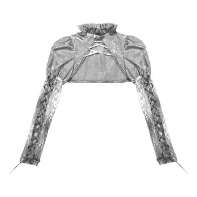 血液供给原创提花宫廷坎肩短外套