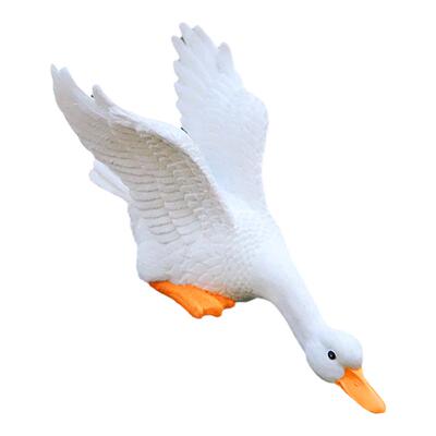 庭院假山鱼池边鸭子摆件装饰造景