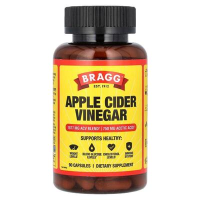 Bragg布拉格苹果醋胶囊苹果酸血糖胆固醇健康体重抵御力肠道呵护