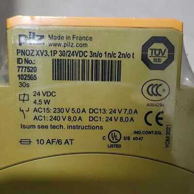 议价皮尔兹PNOZ XV3.1P安全继电器 777520 全新现货