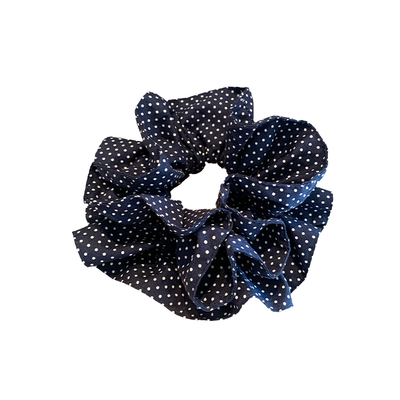 复古布艺波点褶皱肥肠圈