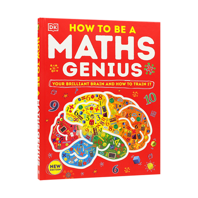 英文原版How to be a Maths Genius 如何成为一个数学天才 精装 DK出版儿童益智游戏启蒙 数学头脑智力开发STEAM读物10-14岁