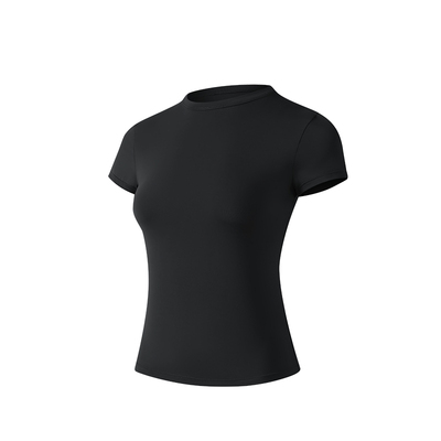 安欧兔AOT德绒收褶修身T恤