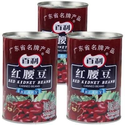 百利大红豆红腰豆432g*3罐装