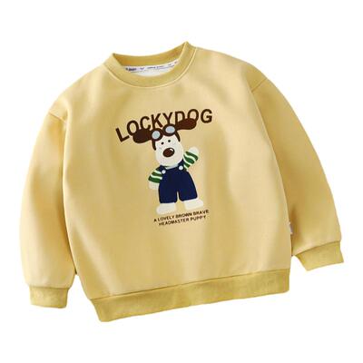 秋冬季卡通儿童卫衣男女华棉长袖