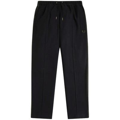 FRED PERRY男士休闲长裤2025冬季松紧腰抽绳麦穗刺绣直筒裤T1301