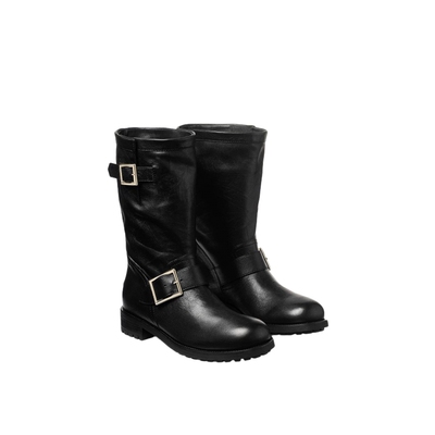 JIMMYCHOO/BIKERMID黑色踝靴