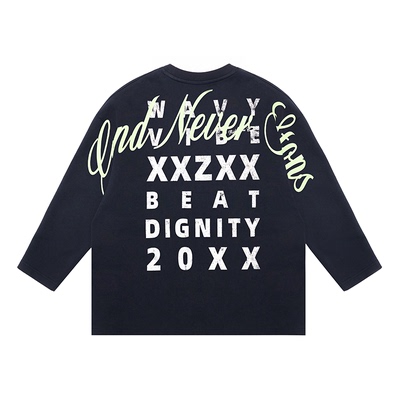 XXZXX长袖厚T恤男女同款潮牌