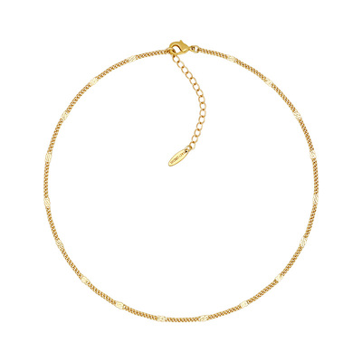 LAZY CIRCLES金色闪闪项链女轻奢高级感锁骨链