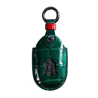 玛莎拉蒂鳄鱼皮真皮汽车钥匙套