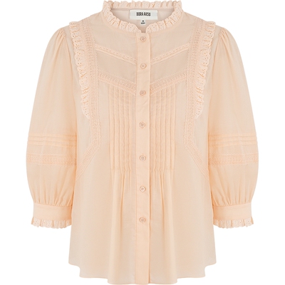 木耳边立领法式少女感衬衫上衣