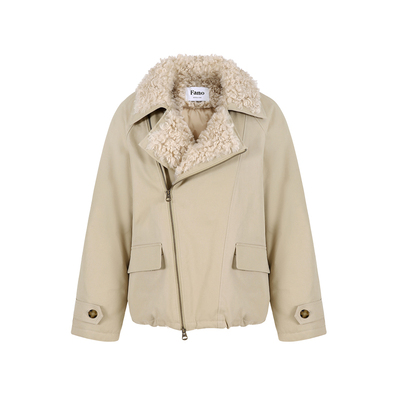 范洛Fano 绵绵暖冬高品质三星90白鸭绒毛毛拼接下摆抽绳羽绒服女