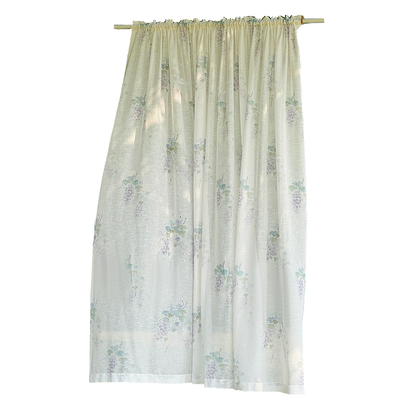 纱帘亚麻田园透光不透人百搭窗帘