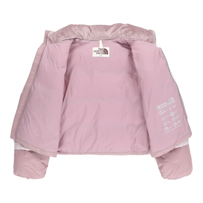 代购the north face北面女士羽绒服保暖时尚彩虹拼色休闲羽绒衣