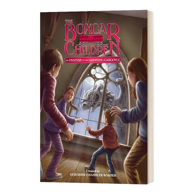 英文原版 The Mystery of the Grinning Gargoyle 咧嘴笑的石像鬼之谜 棚车少年137 The Boxcar Children Mysteries 进口英语书籍