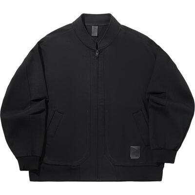 李宁宽松立领男针织外套运动服